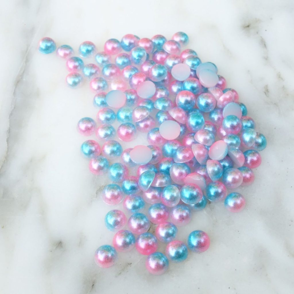 4mm Cotton Candy Dual Color Pearl Round-50pcs - Happy Place Bling